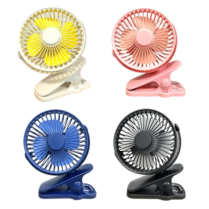 USB Portable Mini Hand Clip Fan 3 Speeds Air Circulator for Student ...